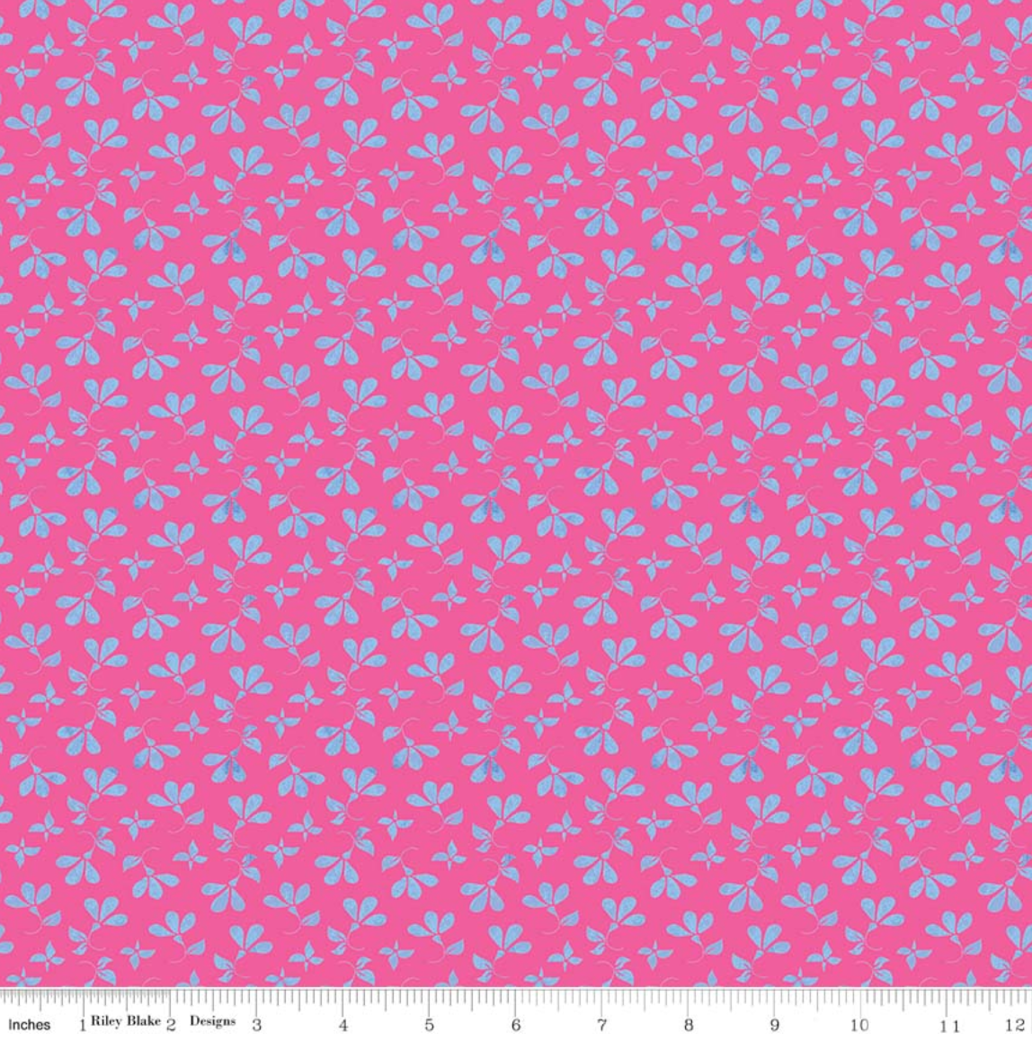Berkshire Garden Toss Pink Yardage by Lila Tueller for Riley Blake Des ...
