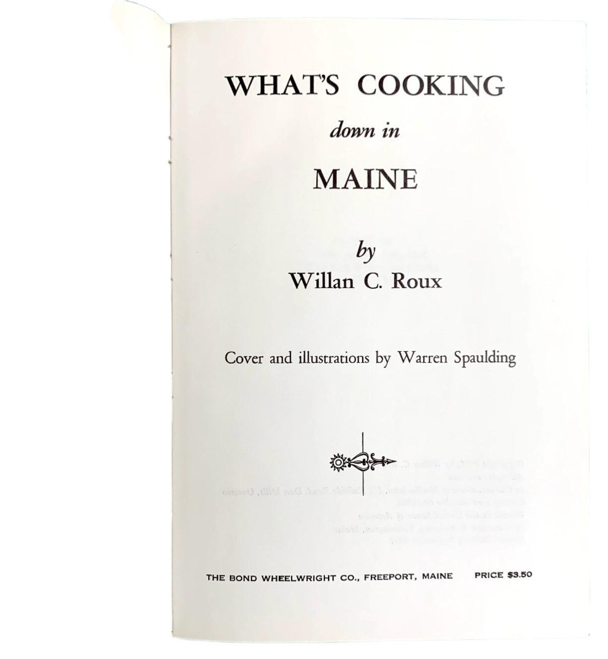 Vintage What's Cooking Down in Maine Cookbook by Willan C. Roux – the ...