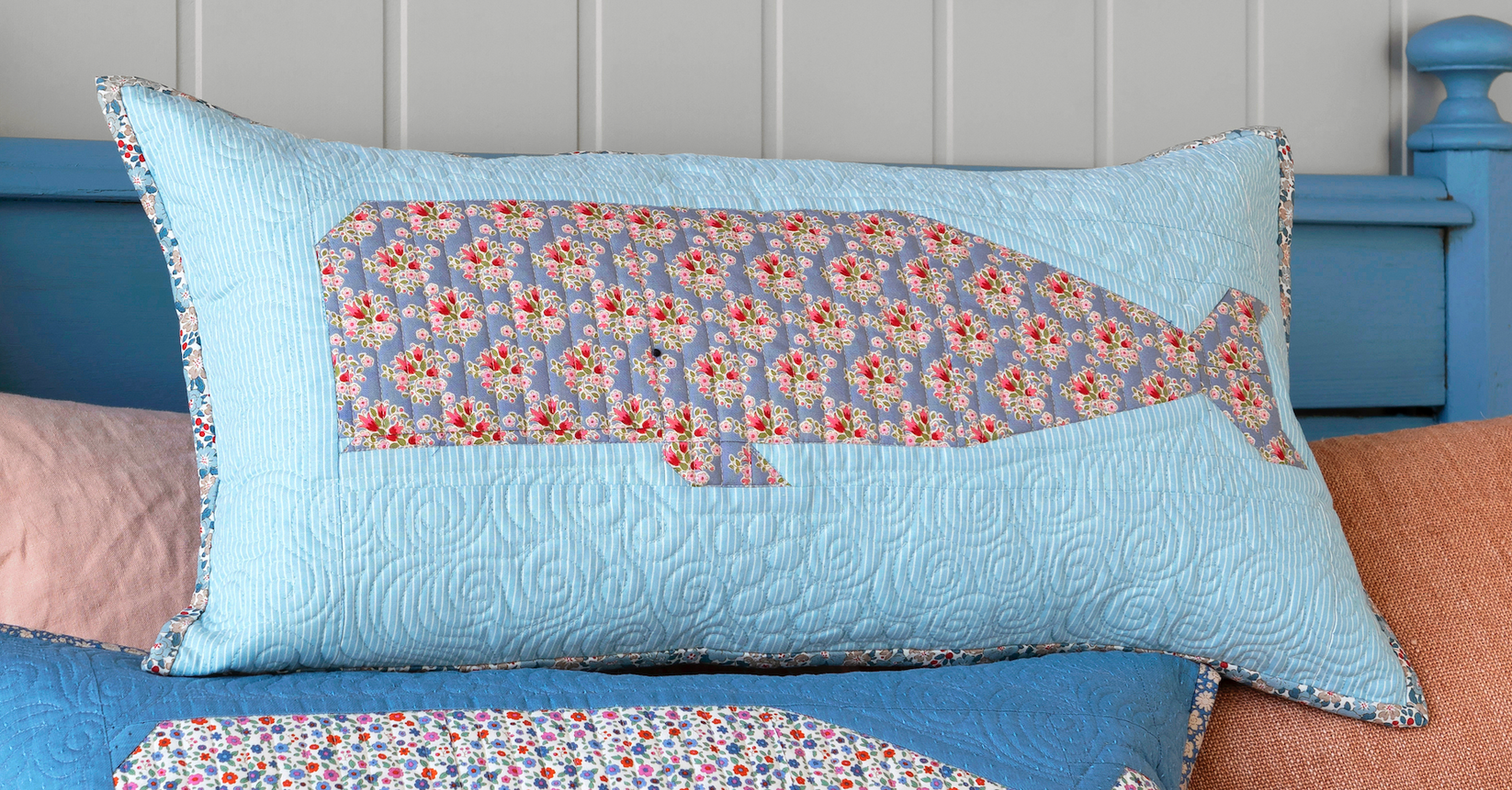 Tilda Creating Memories Summer Sailboat Pillow Kit in Petrol 15in x 14 ...