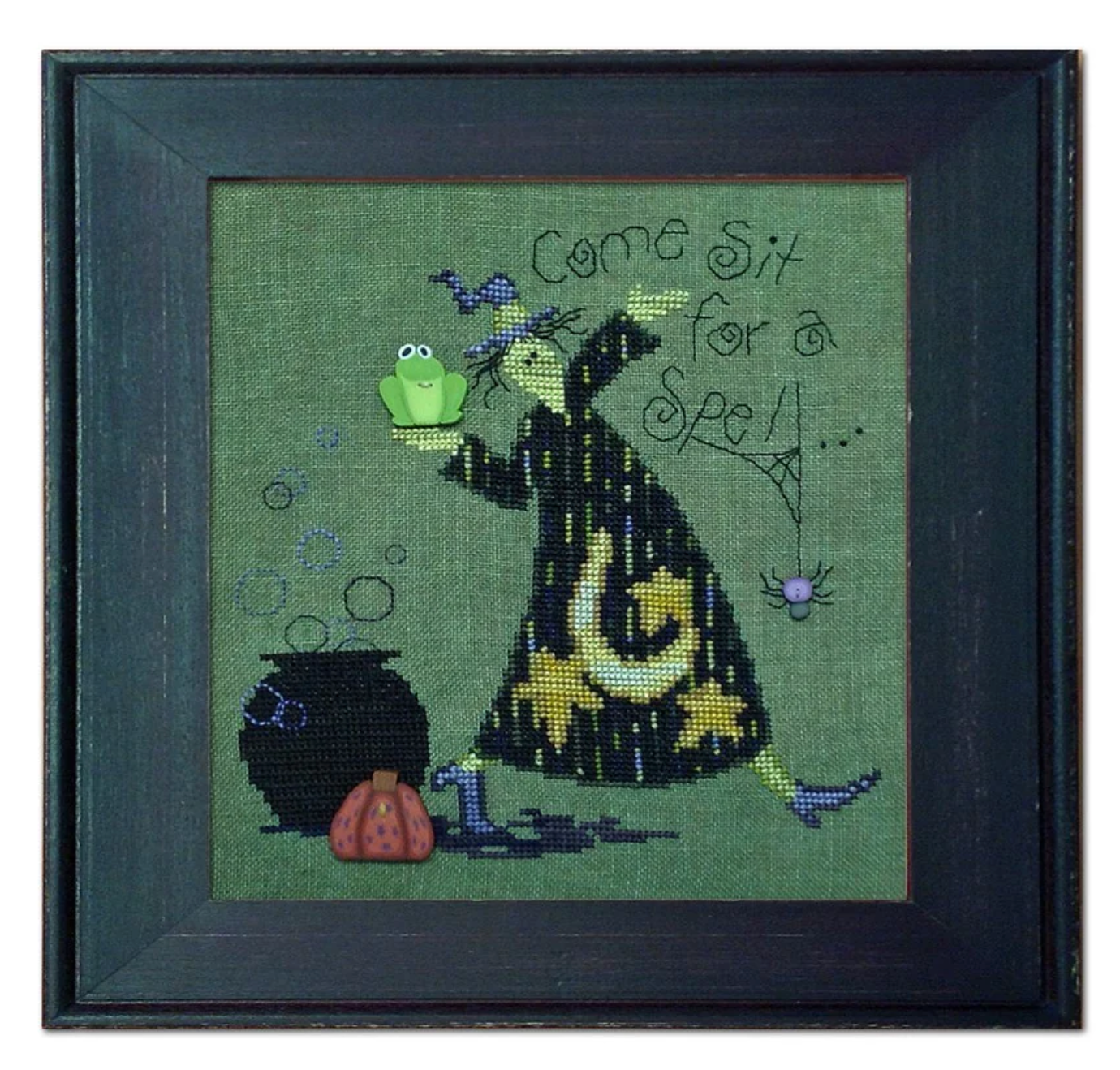 Sit a Spell Cross Stitch Kit from Just Another Button Company Pattern ...