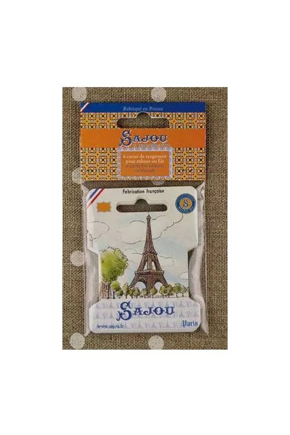 Ribbon and Thread Storage Cards Paris Motifs from Maison Sajou 3.5in x ...