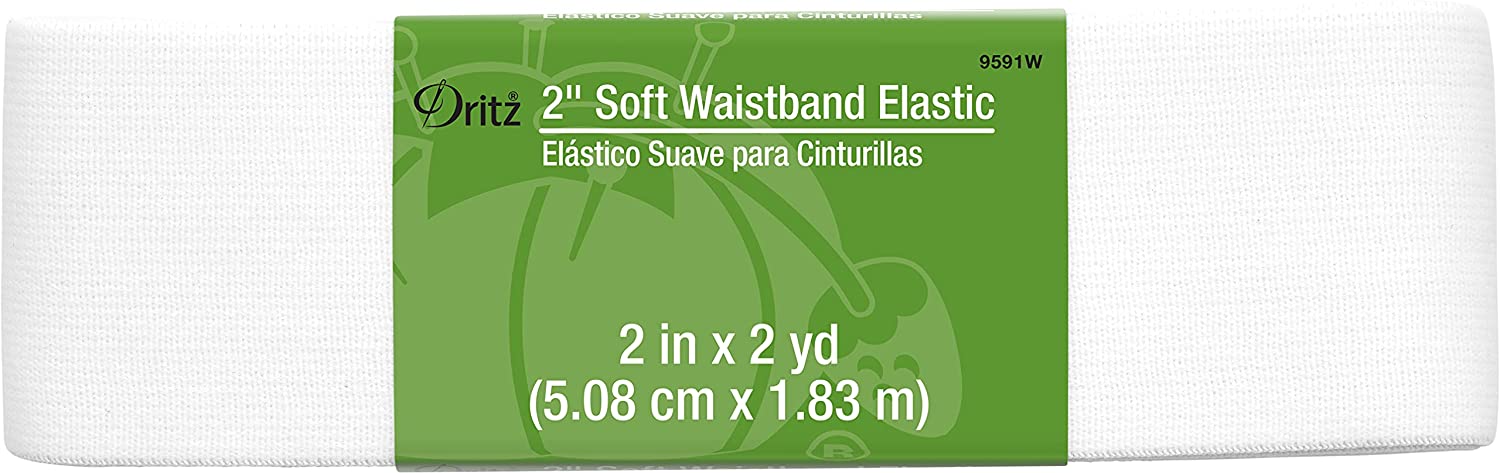 Dritz 2in Soft Waistband Elastic White Wholesale – the-surgeon's-knots