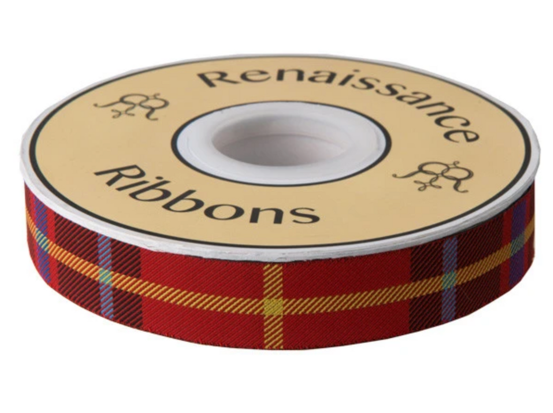 Red Woven Plaid Jacquard Ribbon 7/8in from Renaissance Ribbon Sewing ...