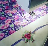 WILD RASPBERRY ROSES Embroidery Roll Pattern & Cottage Garden Threads ...