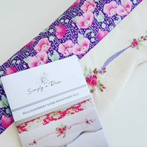 WILD RASPBERRY ROSES Embroidery Roll Pattern & Cottage Garden Threads ...