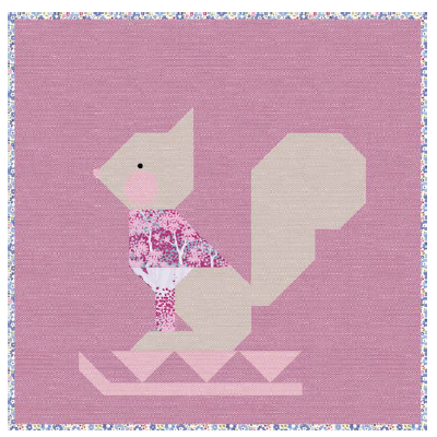 Tilda Woodland Winter Fun Squirrel Pillow Kit in Plum 16.75" x 16.5 ...