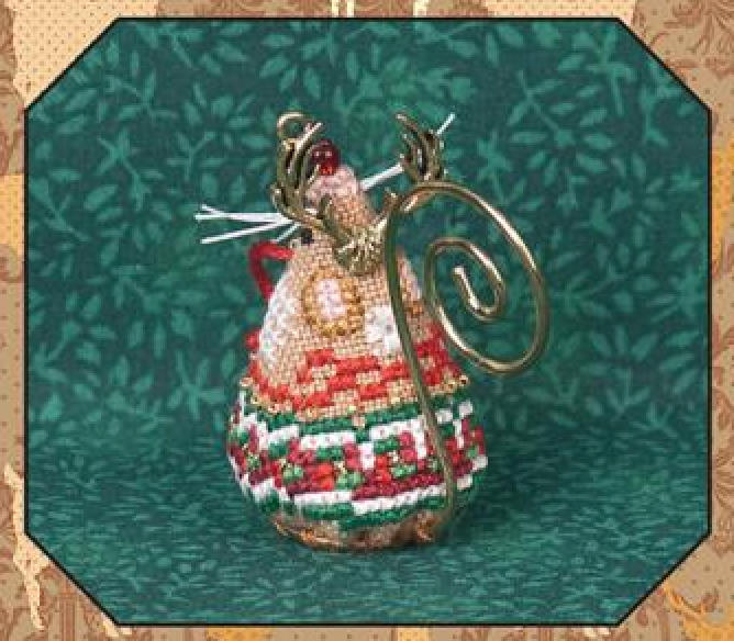 Gingerbread Reindeer Mouse Ornament Cross Stitch Embroidery Kit from J ...